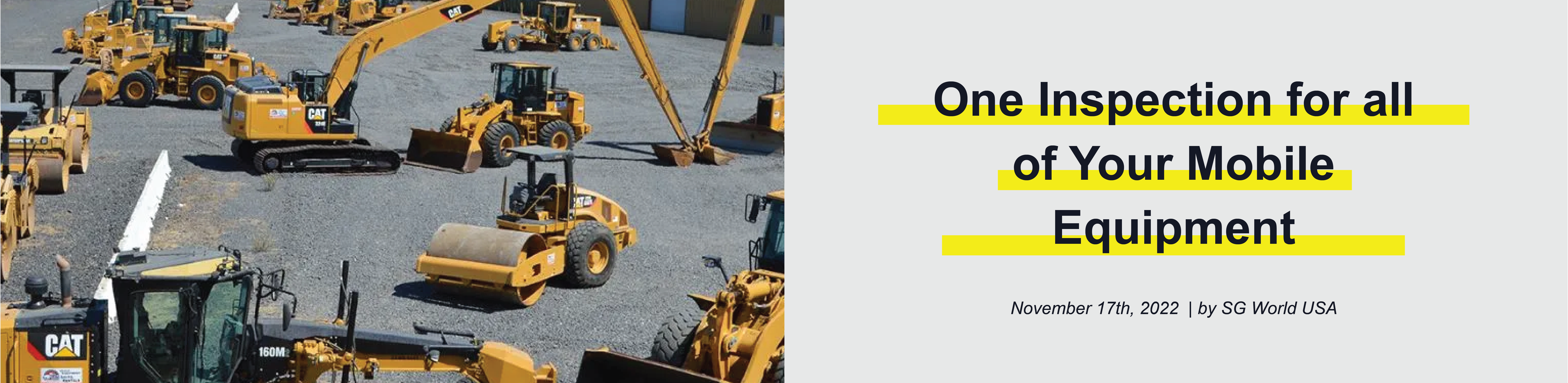 One Inspection For All of Your Mobile Equipment