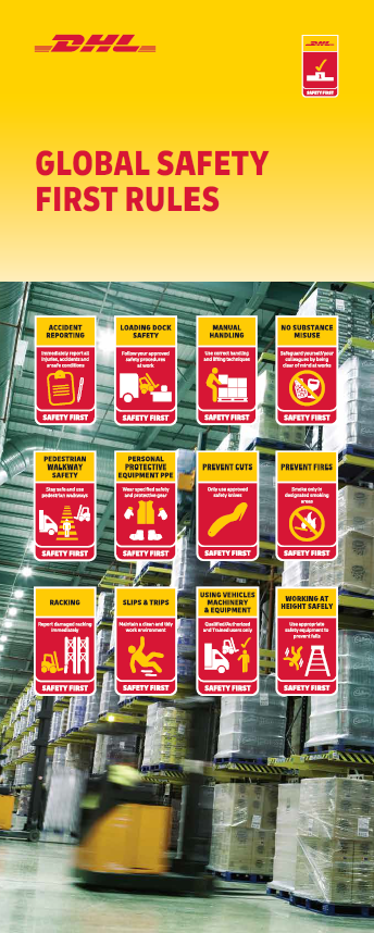 DHL GSFR ROLLER BANNER WAREHOUSE DESIGN