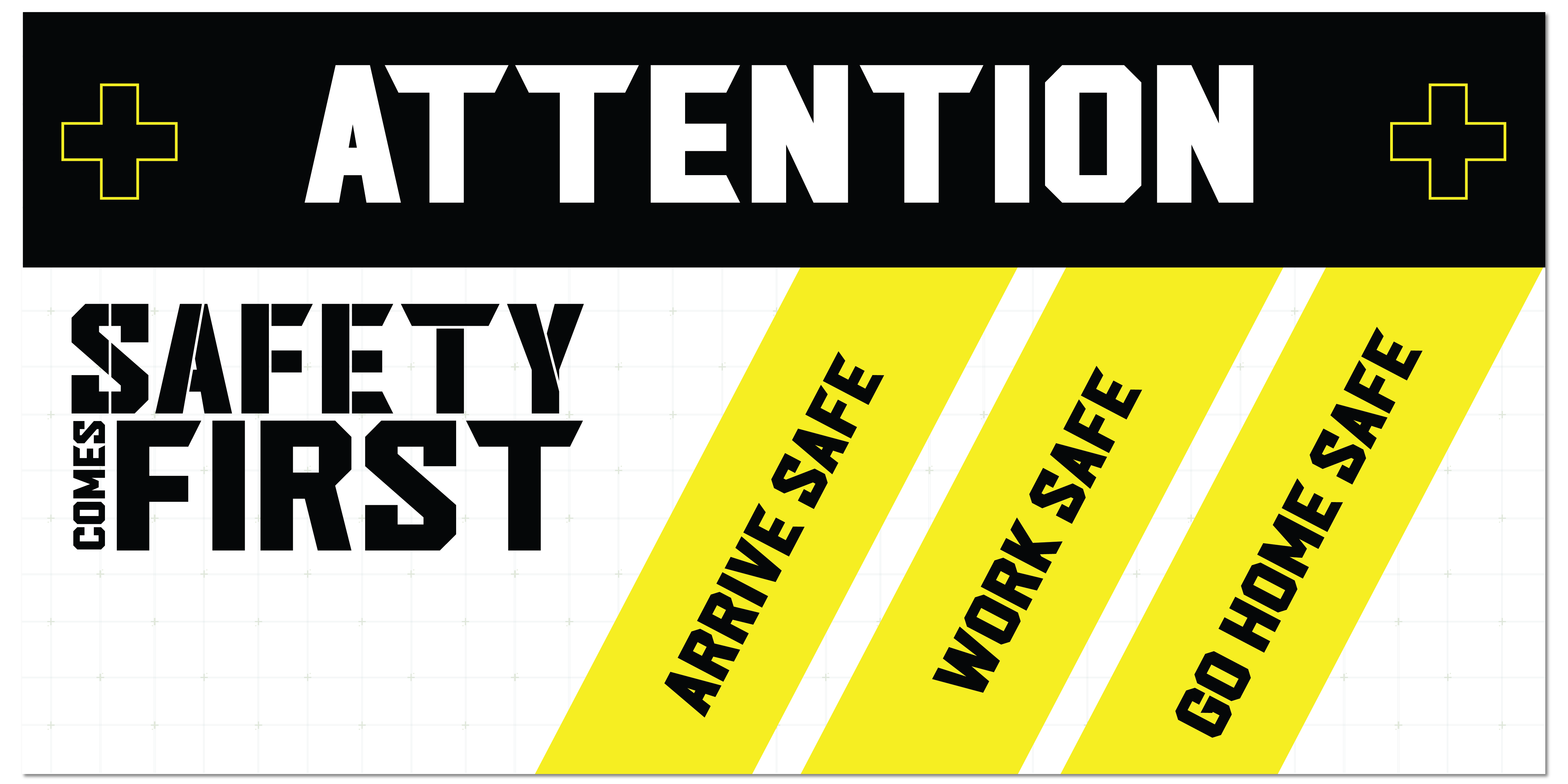 Strength in Safety: Military-Style Safety Comes First Banner for Workp