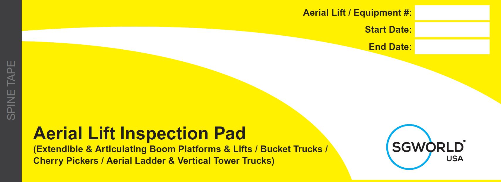 Man Lift Inspection Books