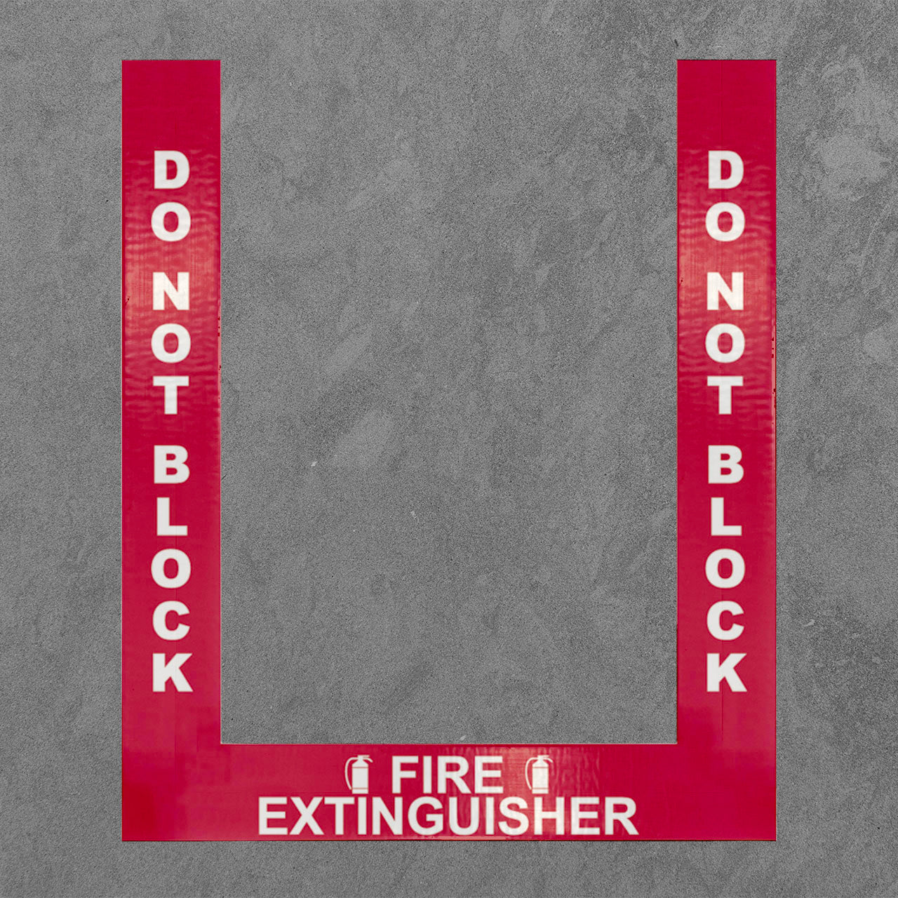 Superior Mark® Fire Extinguisher Border, 4'', (2) 36'' strips, (1) 24'