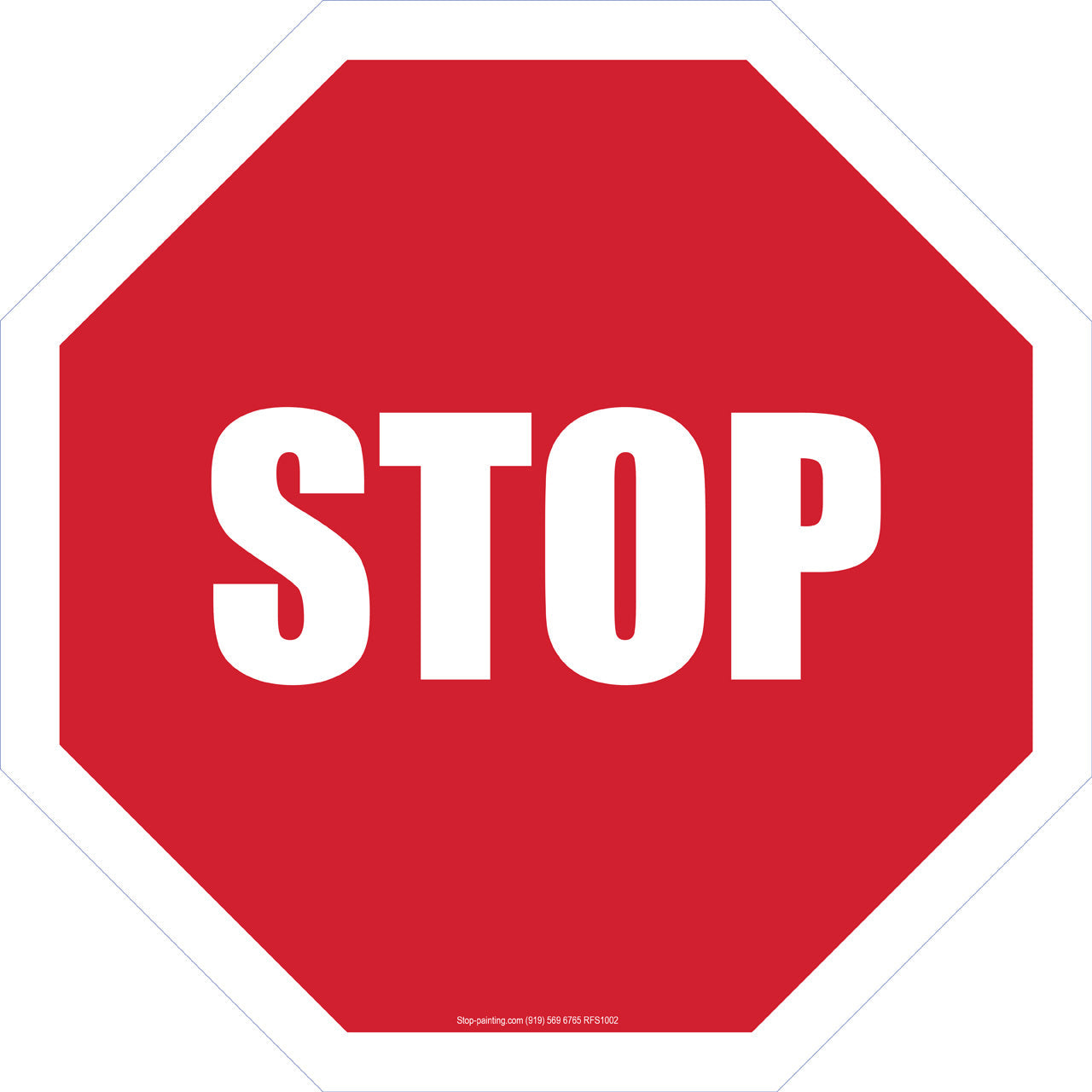 Floor Sign, Rubber, Stop Sign, Octagon, 18''