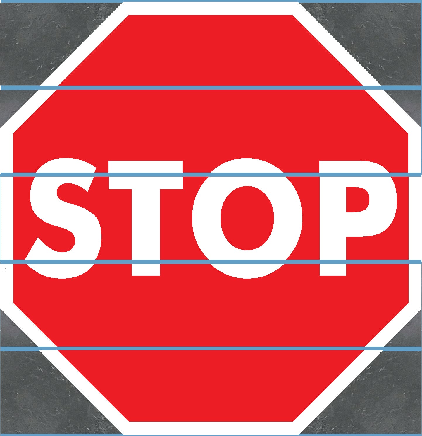 Floor Sign, Superior Mark, Stop Sign, 20"