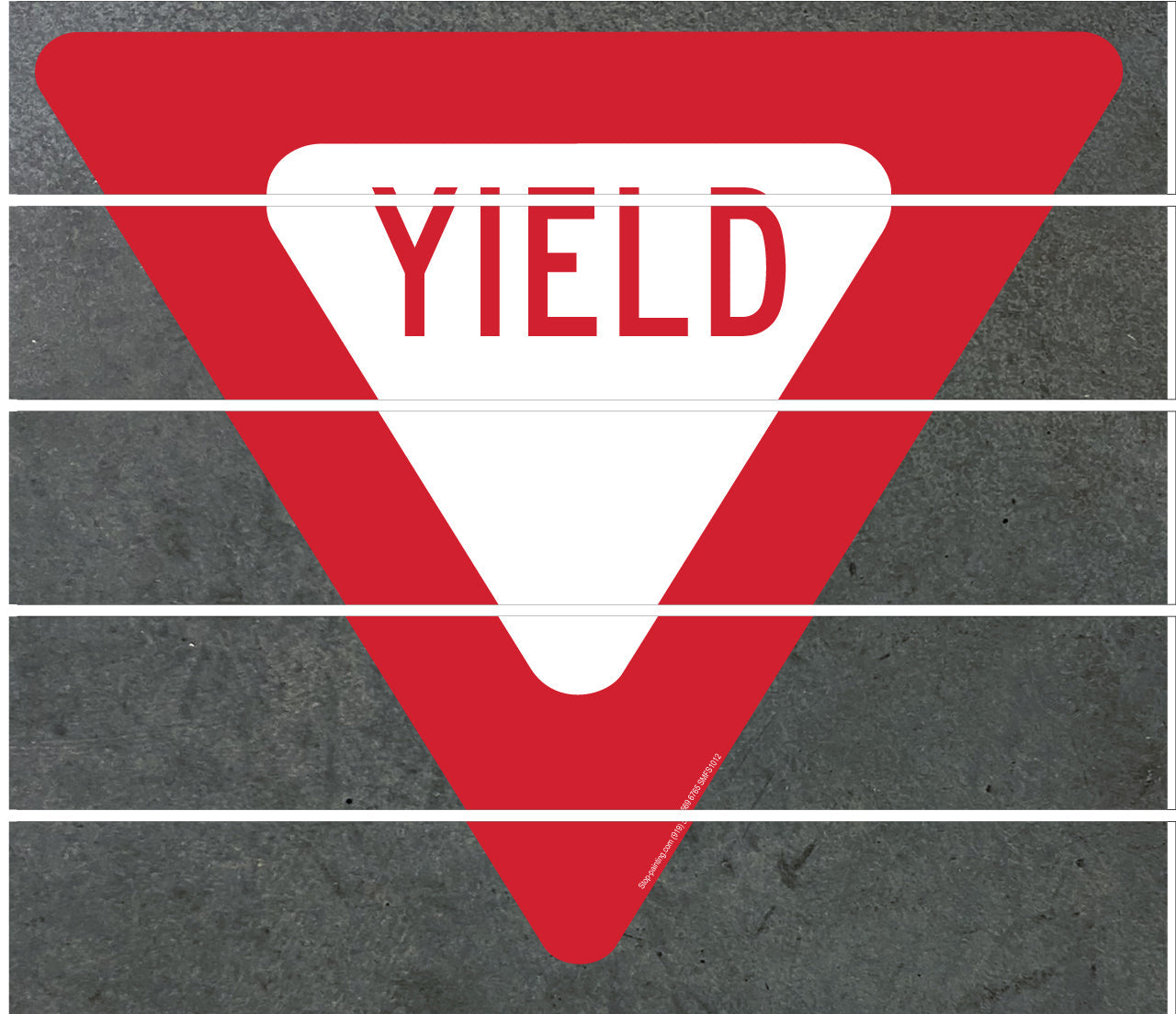 Floor Sign, Superior Mark, Yield Floor Sign 22'' X 17.5'' Triangle