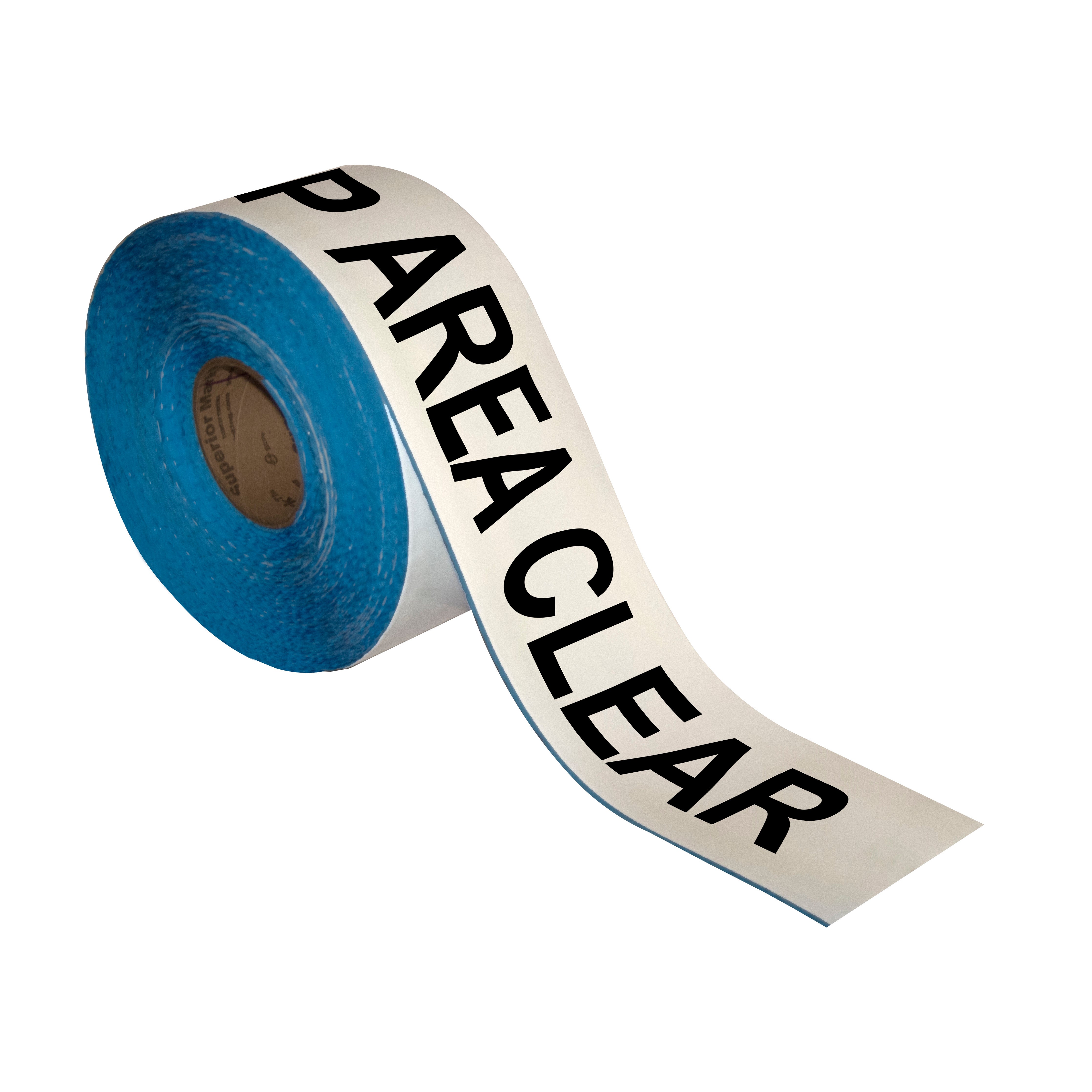 Superior Mark® Floor Tape, 4'' x 100', KEEP CLEAR