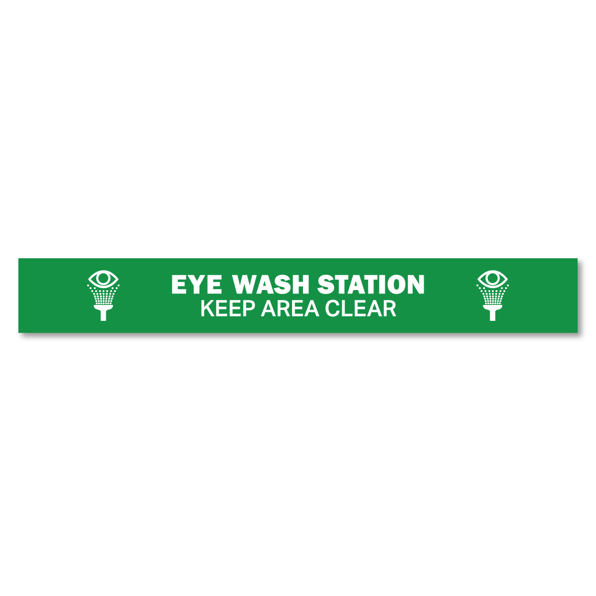 Eye Wash Station - Threshold Anti-Slip Floor Sticker - 4'' x 30''