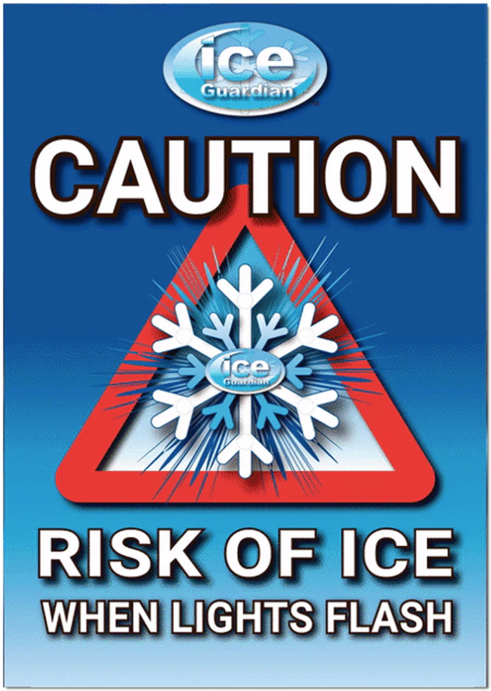Ice Warning Flashing LED Safety Sign - Ice Warrior