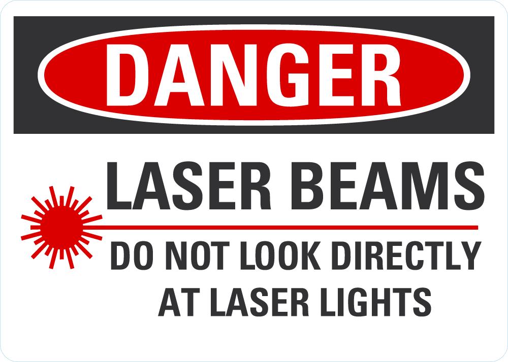 DANGER Laser Beams Sign LCU4-0250-RA_14x10