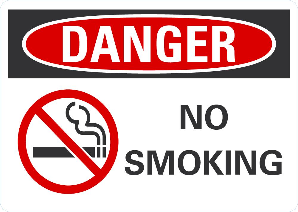 DANGER No Smoking Sign LCU4-0272-RA_10x7