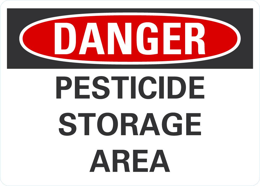 DANGER Pesticide Storage Area Sign LCU4-0458-NA_10X7