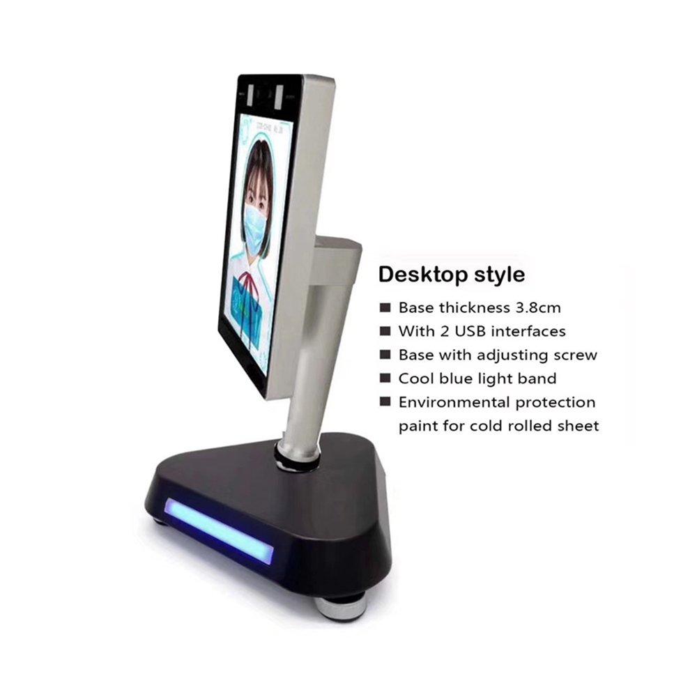 Temperature & Facial Recognition Scanning Kiosk with Desktop Stand