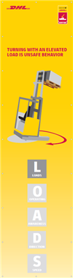 DHL SAFETY FIRST LOADS RACKING BANNERS: Pack of 5